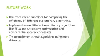 nature inspired algorithms | PPTX | Genetics | Science