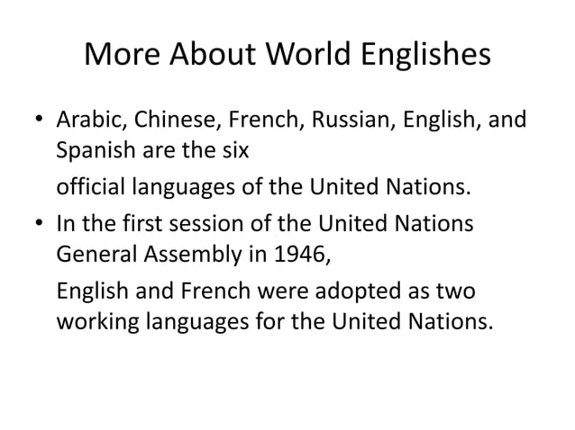 World Englishes | PPTX