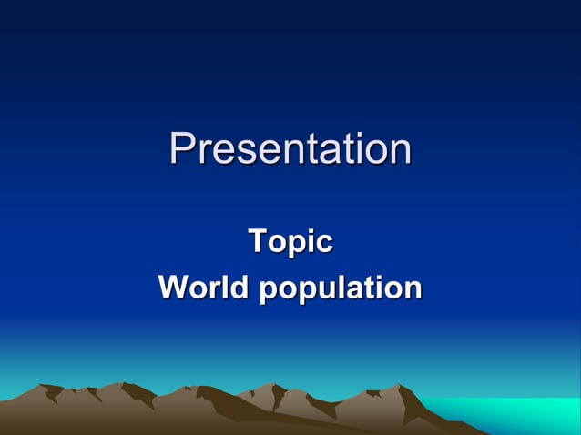 World population | PPT