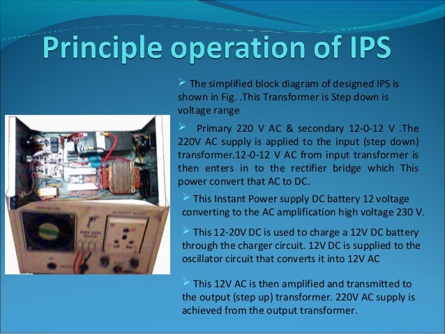 Instant Power Supply ( IPS) System with Load Priority