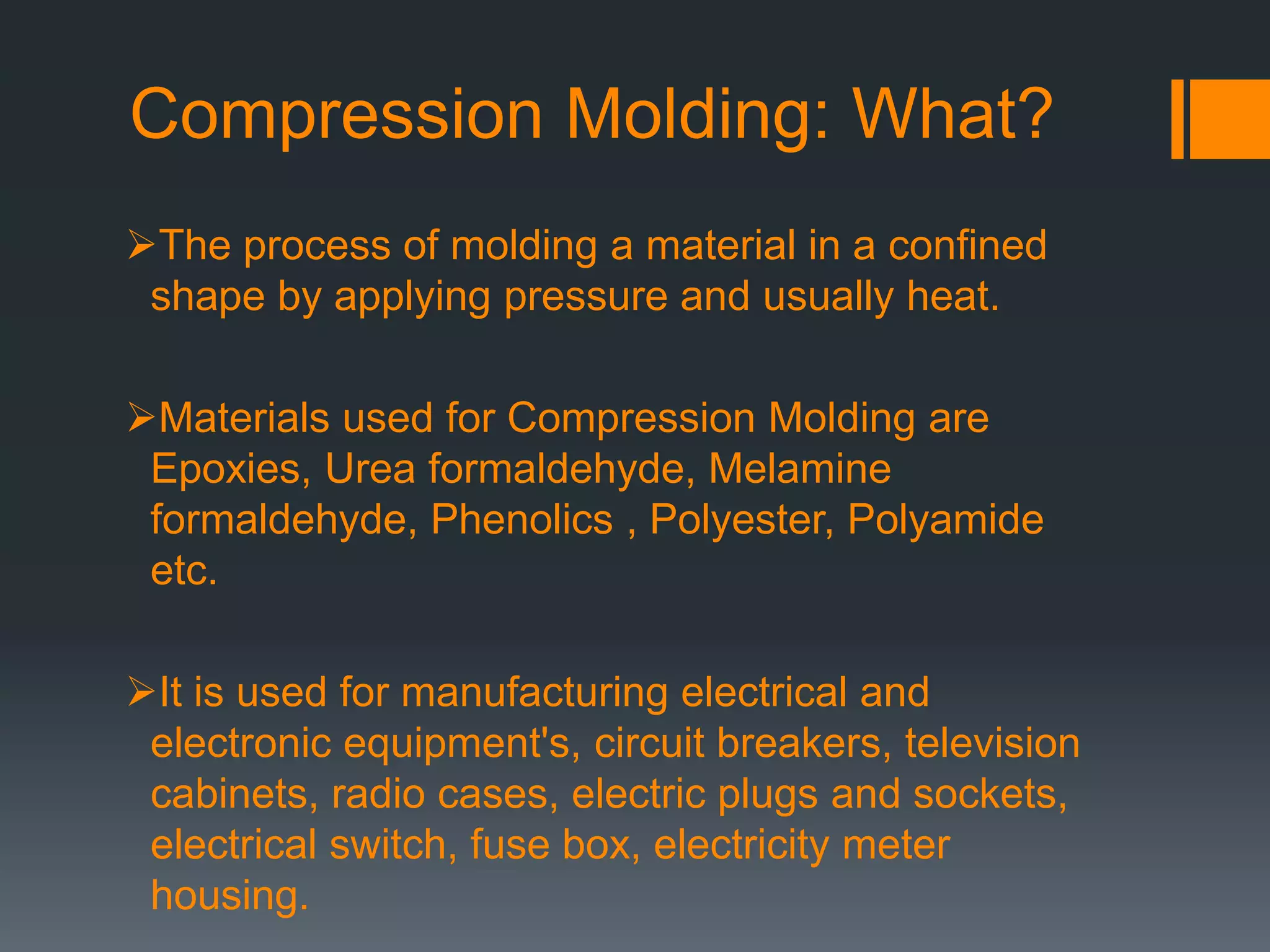 Compression and Transfer Moulding | PPTX