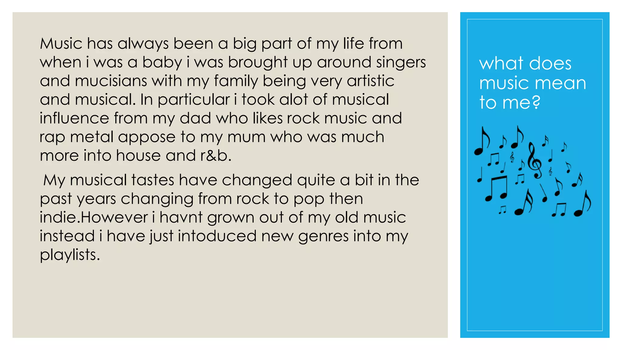 What music means to me | PPT