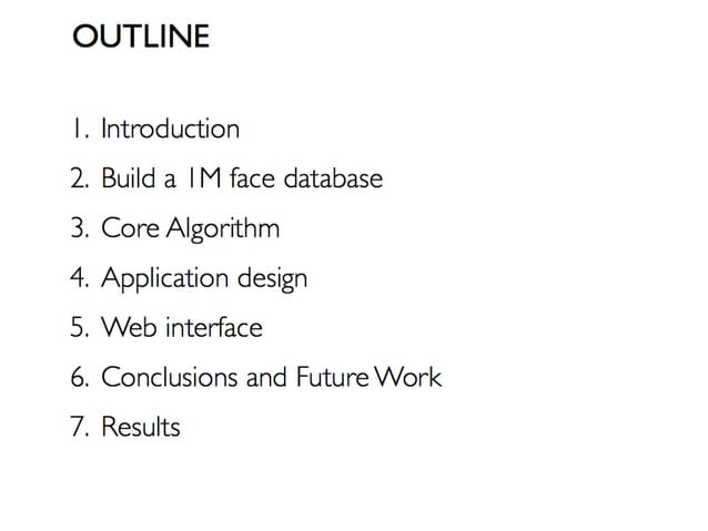 Faceccrumbs: Manifold Learning on 1M Face Images, MSc group project | PPT