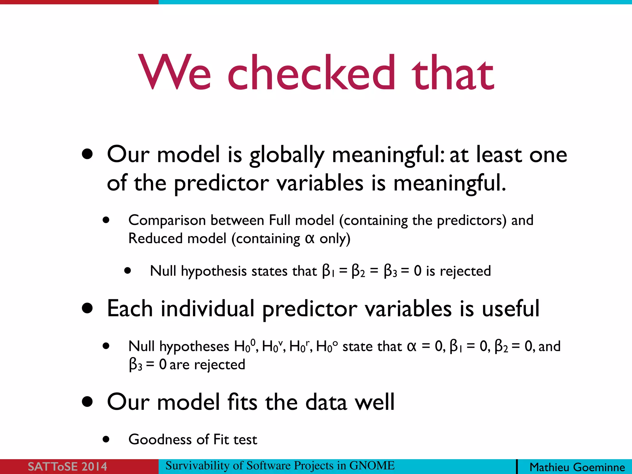 Survivability of software projects in Gnome: A replication study | PDF