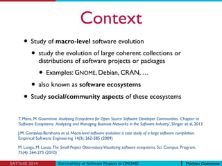 Survivability of software projects in Gnome: A replication study | PDF