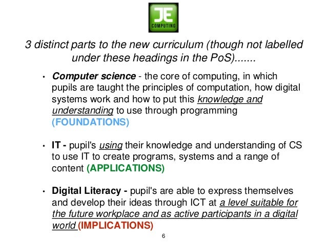 Overview of the new Computing curriculum 2014 KS1 - KS4