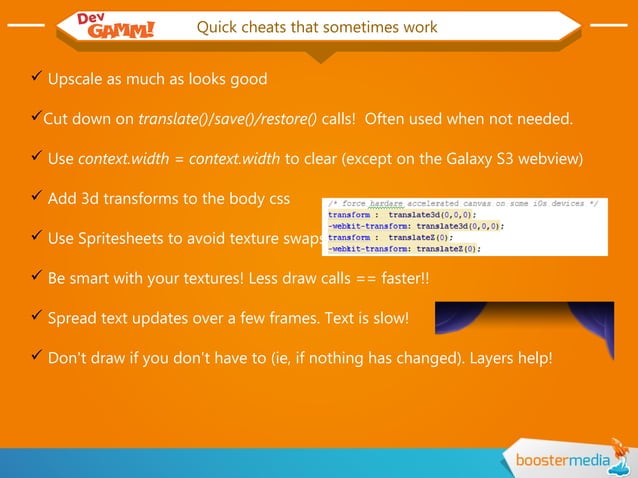 HTML5 Canvas Performance optimization | PPT