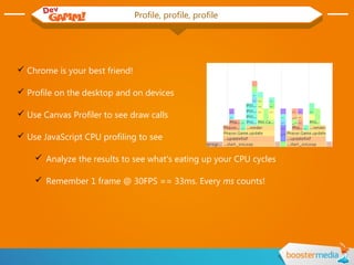 HTML5 Canvas Performance optimization | PPT