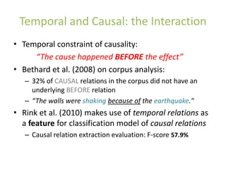 Extracting Temporal and Causal Relations between Events | PPT