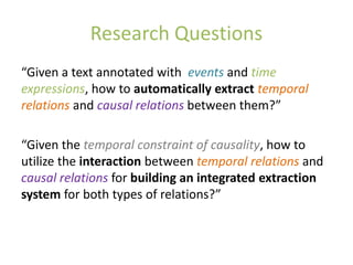 Extracting Temporal and Causal Relations between Events | PPT