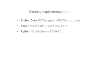 Ember Data and JSON API | PPT