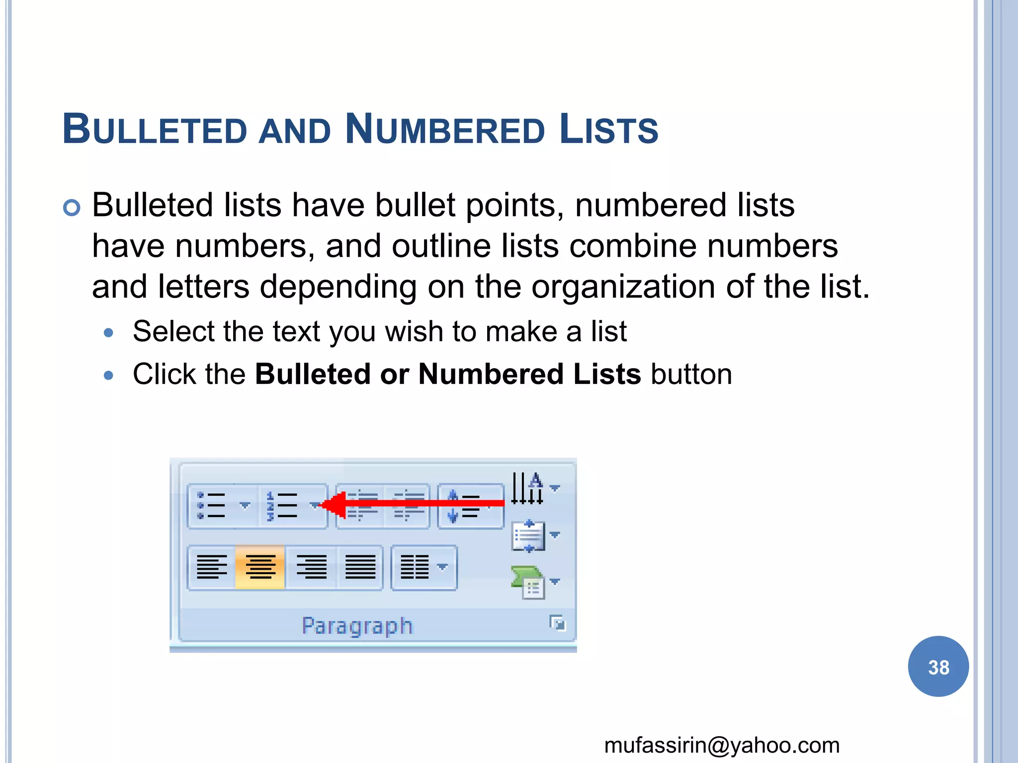 MS Power Point 2007 Presentation | PPTX
