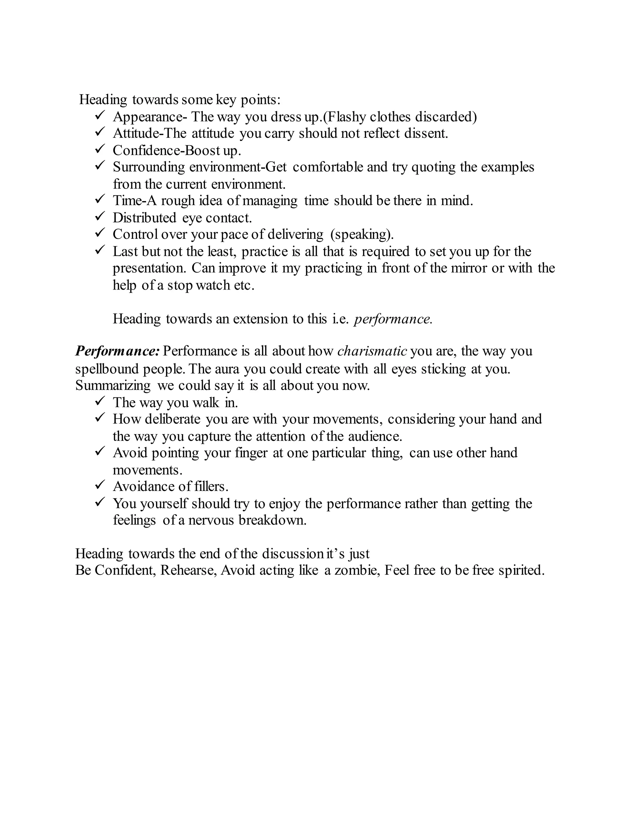 Art of Presenting | DOCX