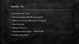 Pen-Testing with Metasploit | PPT