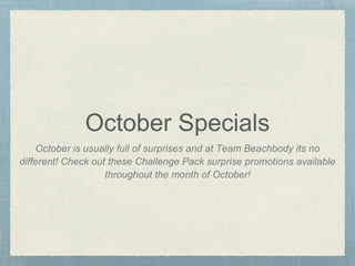 October Specials | PPTX