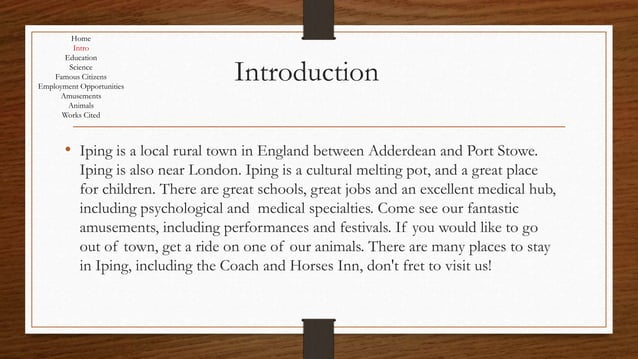 Iping England, 1890's - Max, Carlos, Serena - | PPT