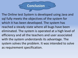 Online Testing (Examination) System | PPT