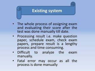 Online Testing (Examination) System | PPT
