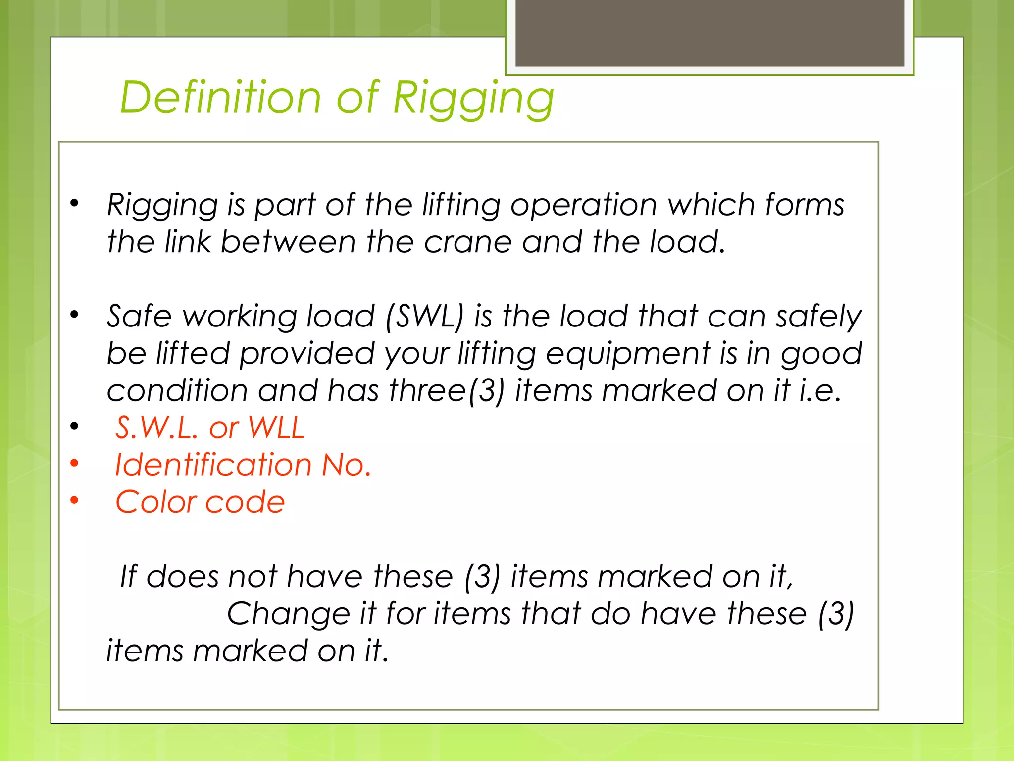 Presentation of Rigger | PPT
