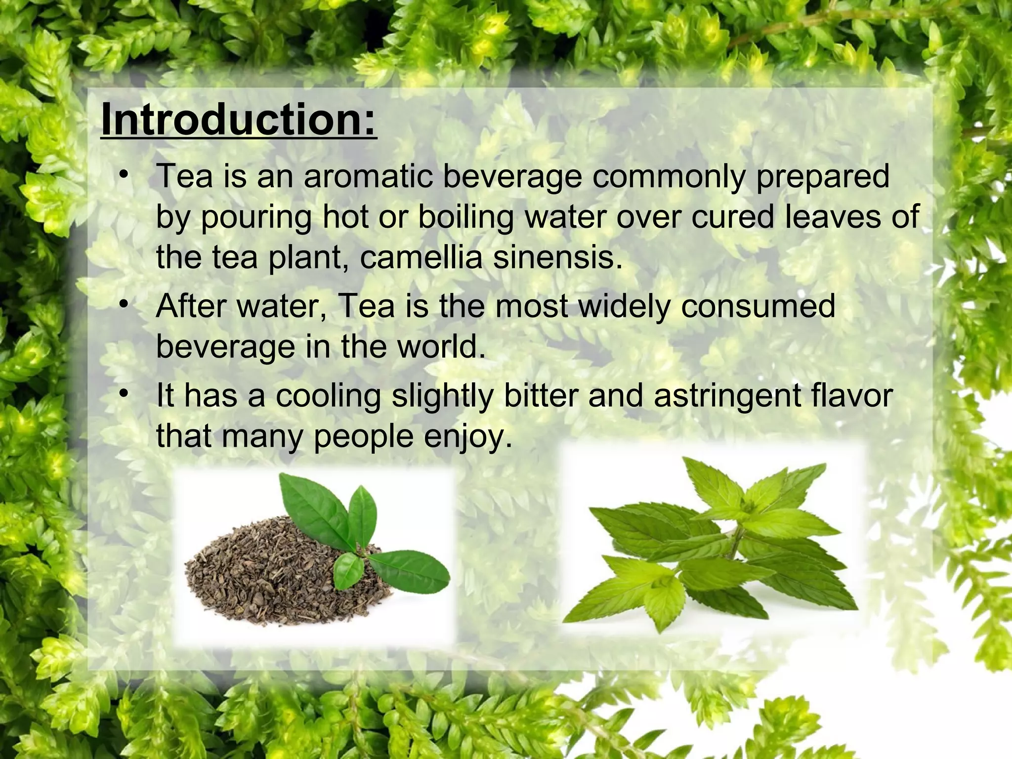 Tannin in Tea | PPT