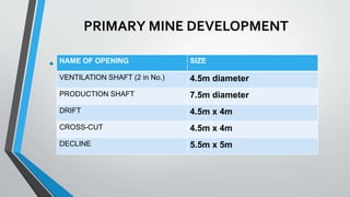 Extending Open Cast Mine to Underground Mine Planning | PPTX