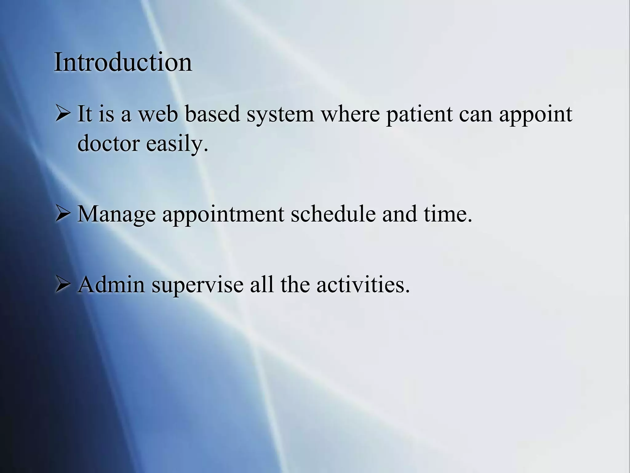 automated doctor appointment and prescription management system | PPTX