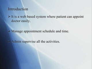automated doctor appointment and prescription management system | PPTX