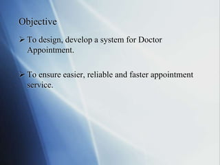 automated doctor appointment and prescription management system | PPTX