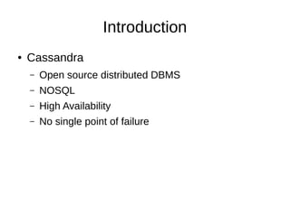 Cassandra Data Loader project presentation | PPT