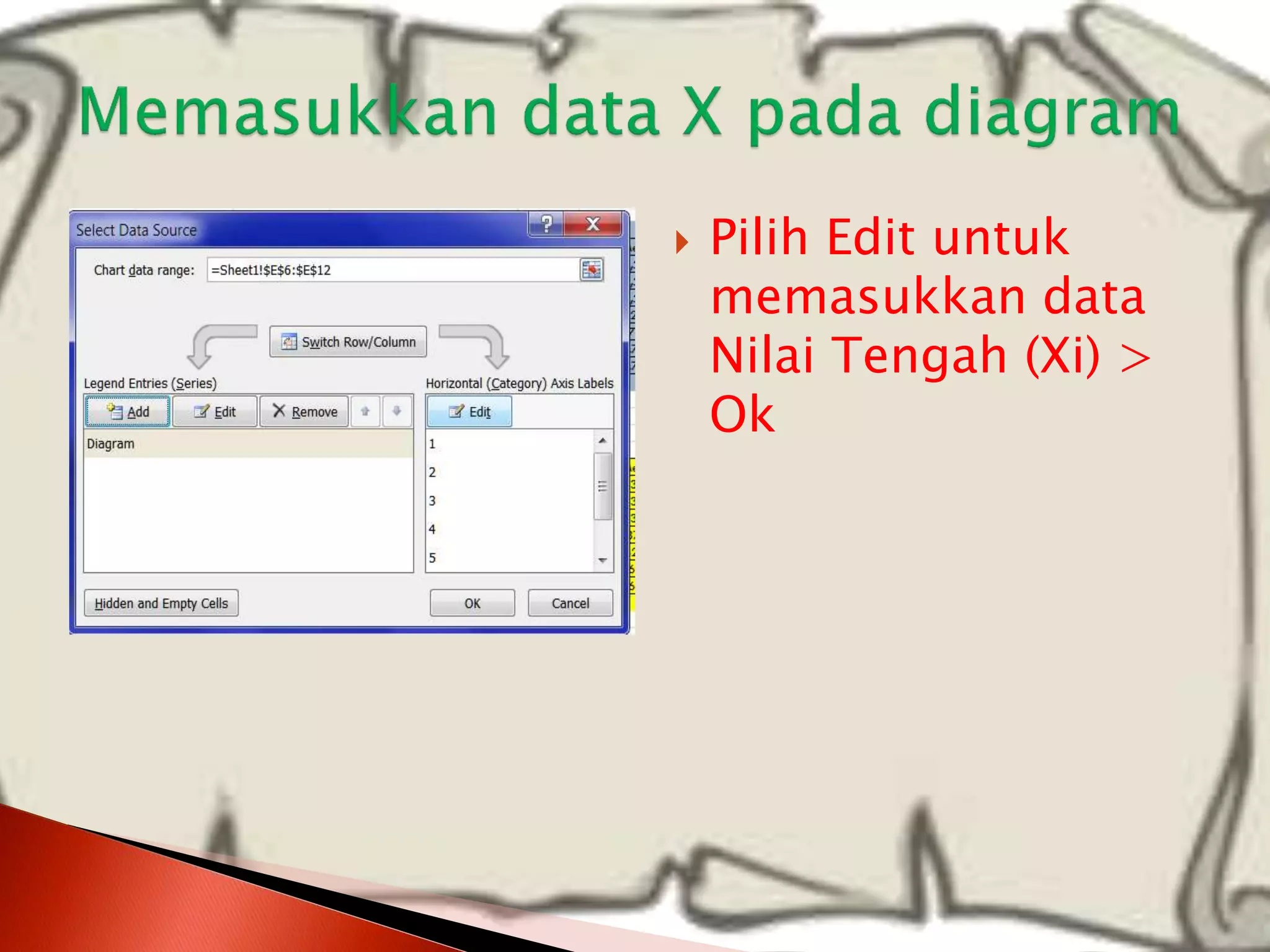 Statistik ( Langkah membuat diagram, line. mencari mean, median, modus ...
