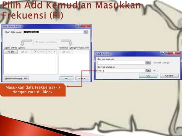 Statistik ( Langkah membuat diagram, line. mencari mean, median, modus ...
