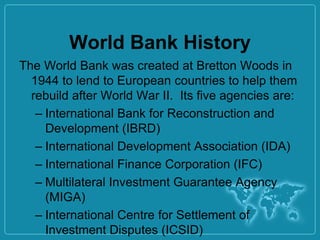 Economic geography presentation regarding World bank | PPTX