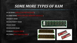 Ram and its types | PPTX