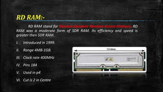 Ram and its types | PPTX