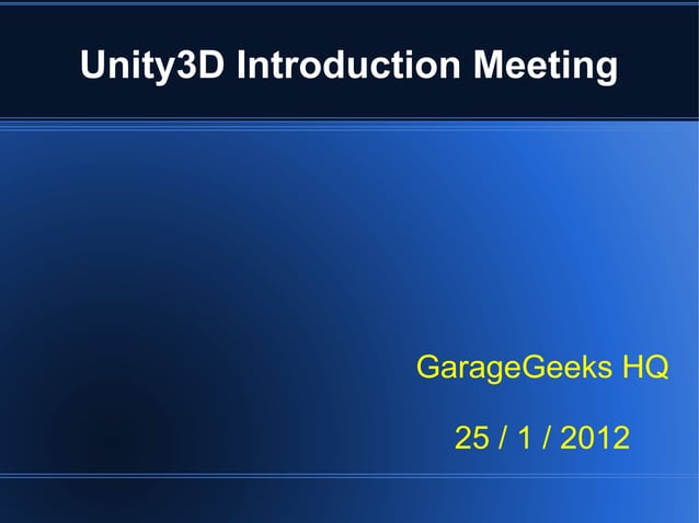 Unity introduction for programmers | PPT