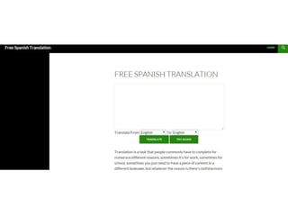 FREE SPANISH TRANSLATION | PPTX