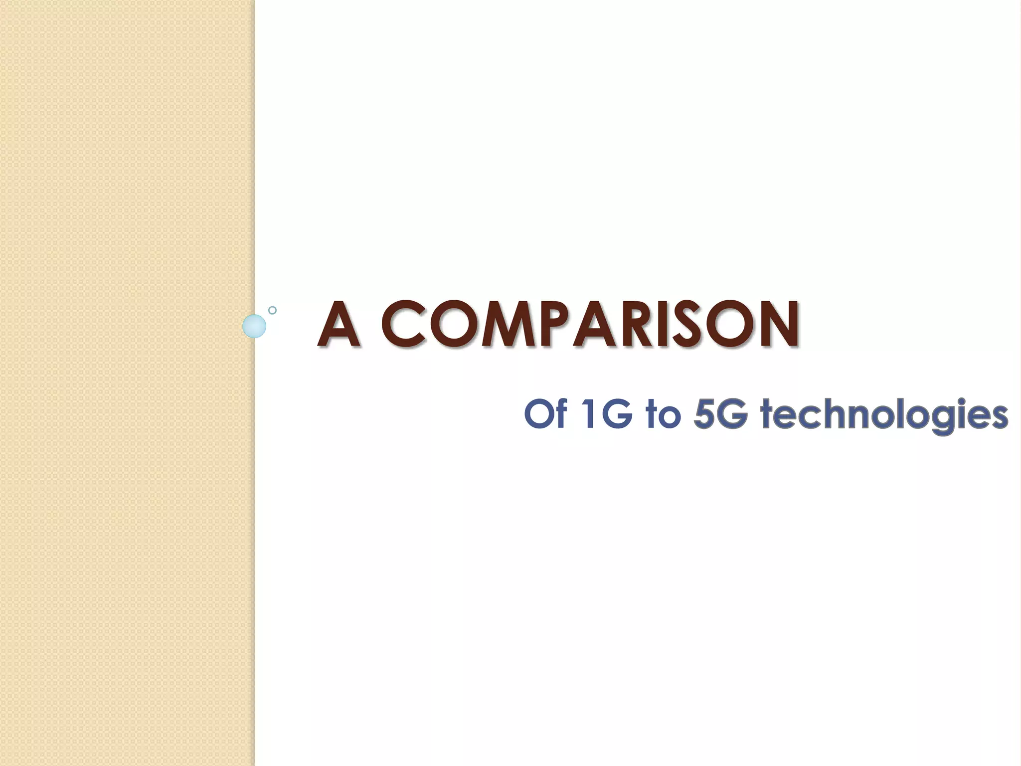 Seminar presentation on 5G | PPTX
