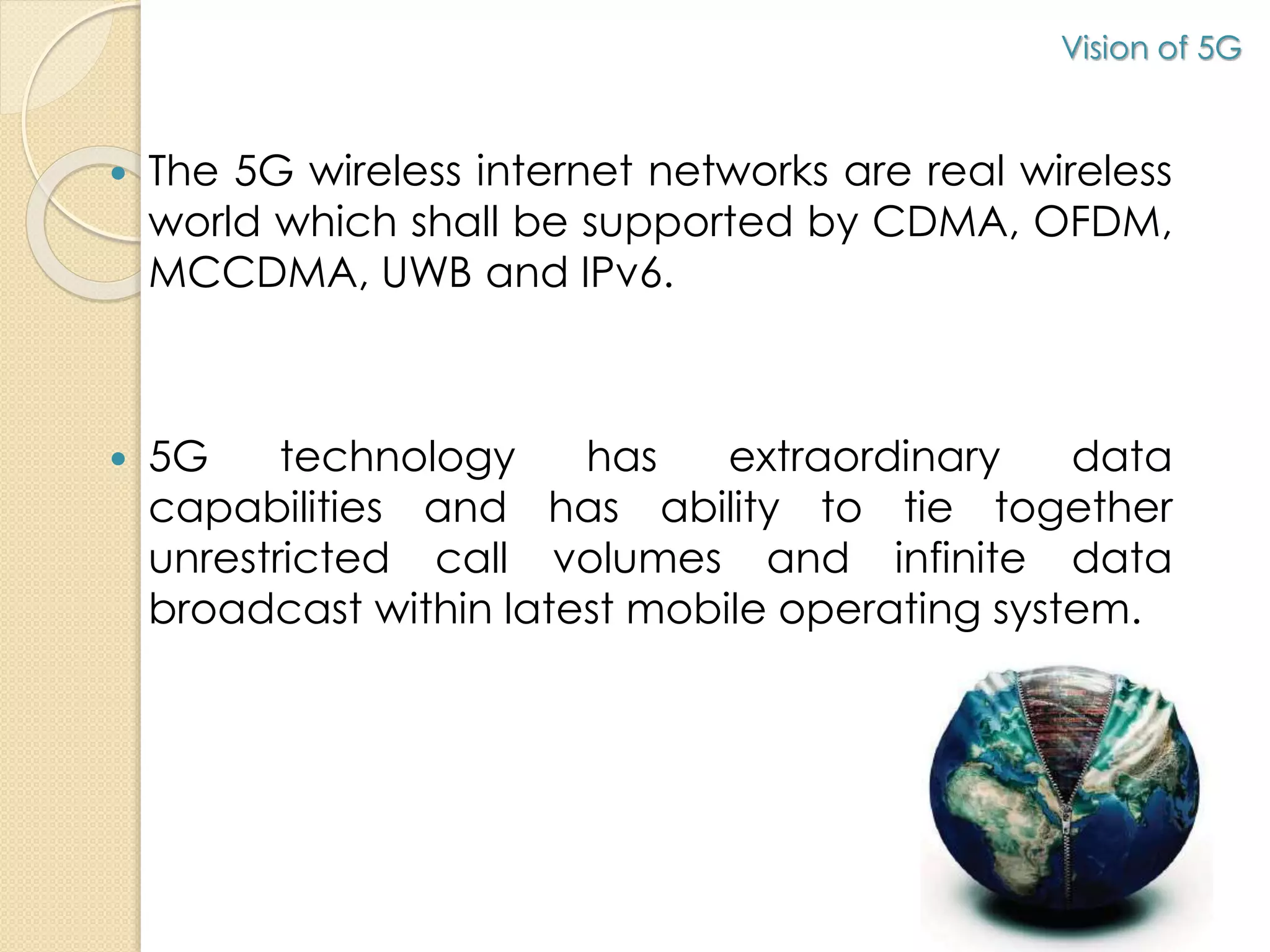 Seminar presentation on 5G | PPTX