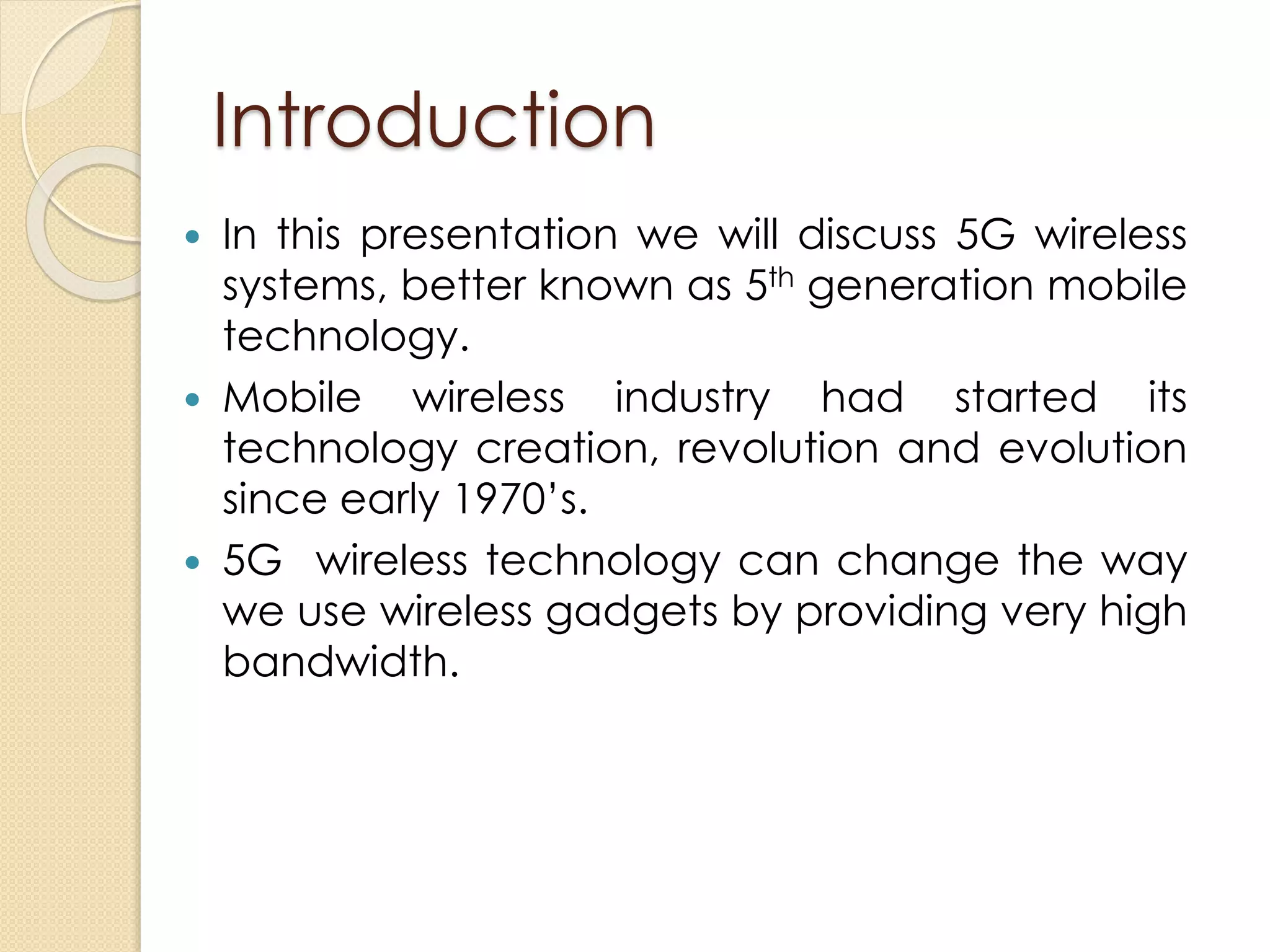 Seminar presentation on 5G | PPTX