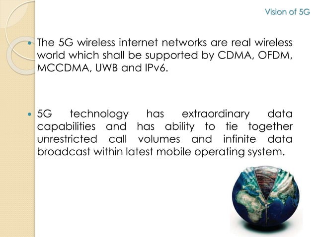 Seminar presentation on 5G | PPTX