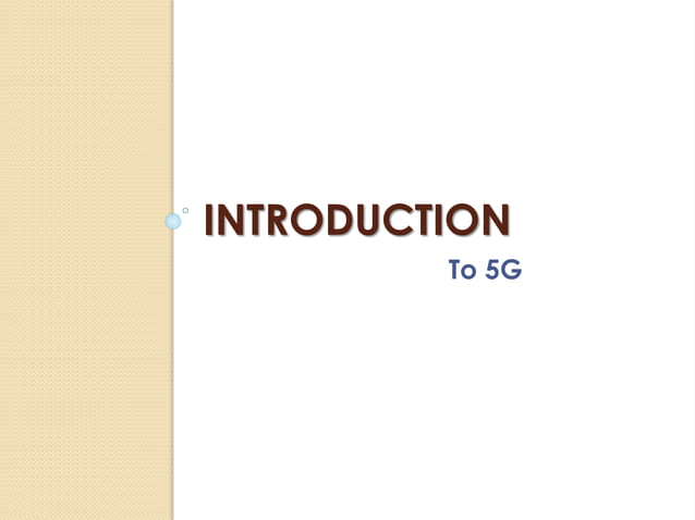 Seminar presentation on 5G | PPTX