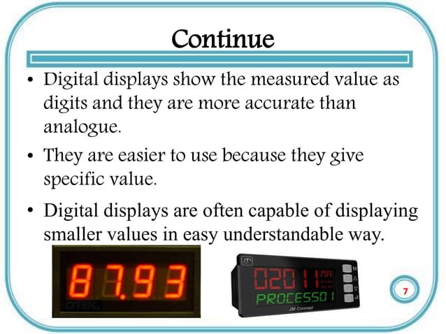 analog and digital displays | PPTX | Physics | Science