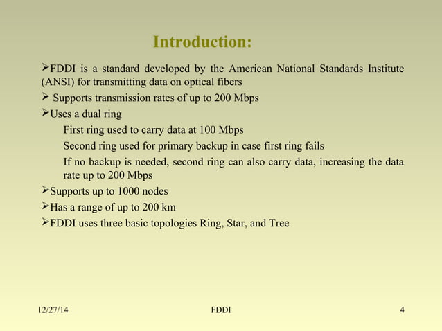 FDDI | PPT