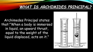Archimede's Principle | PPTX