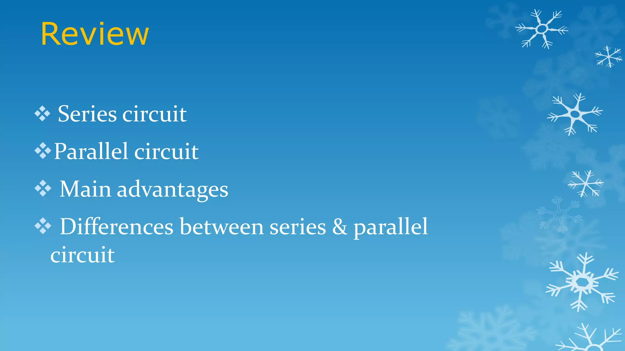 Series And Parallel Circuit Ppt