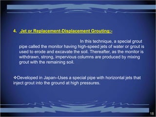 Grouting in Soils | PPTX