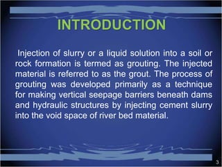 Grouting in Soils | PPTX