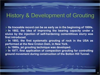 Grouting in Soils | PPTX