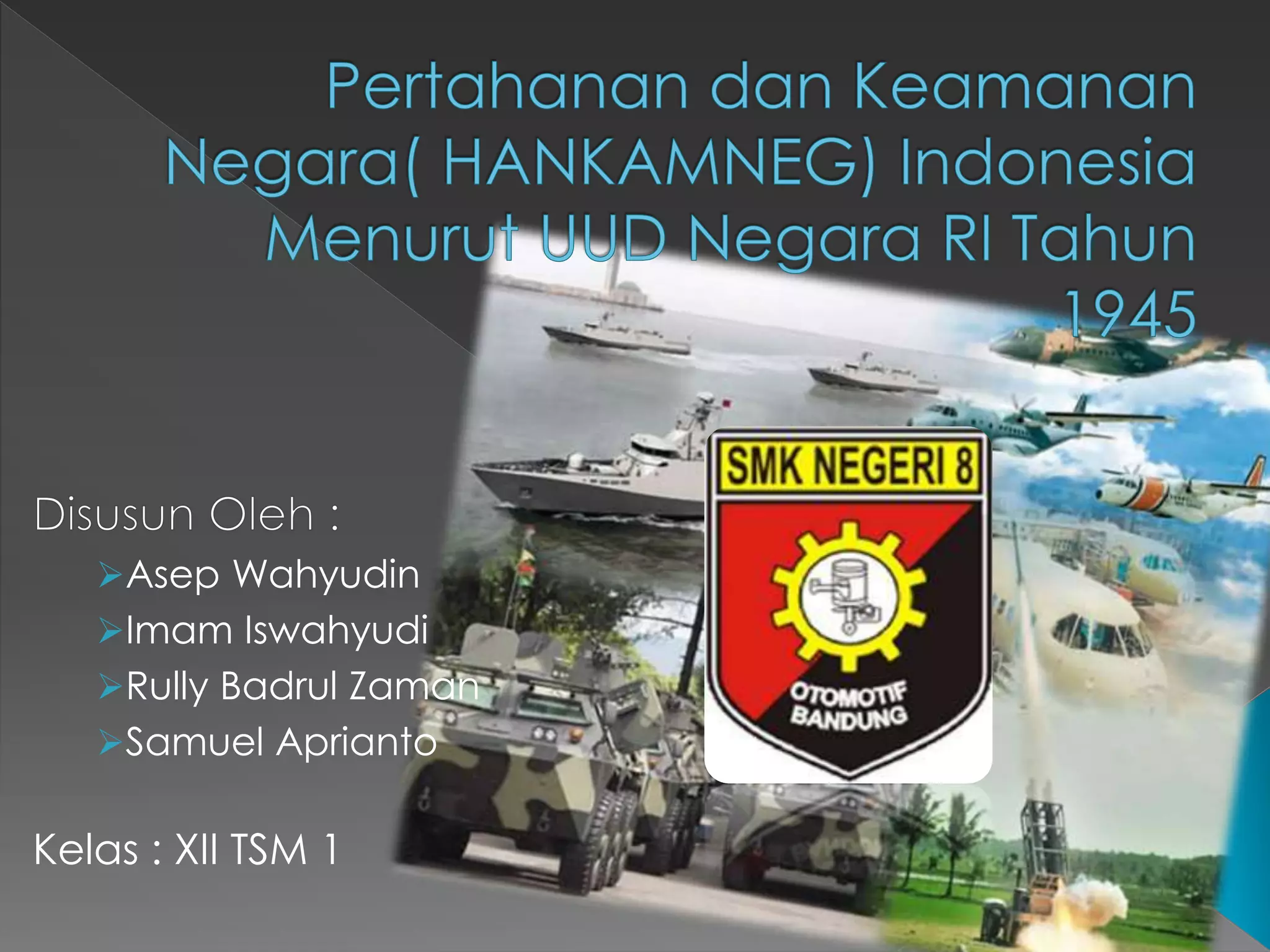 Pertahanan dan Keamanan Negara Indonesia menurut UUD Negara RI Tahun ...