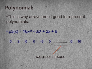 Sparse Matrix and Polynomial | PPT